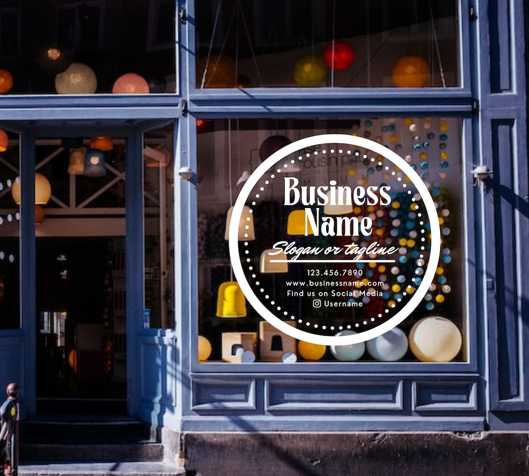 Custom Personalized Business Window Decals Window Door - Etsy