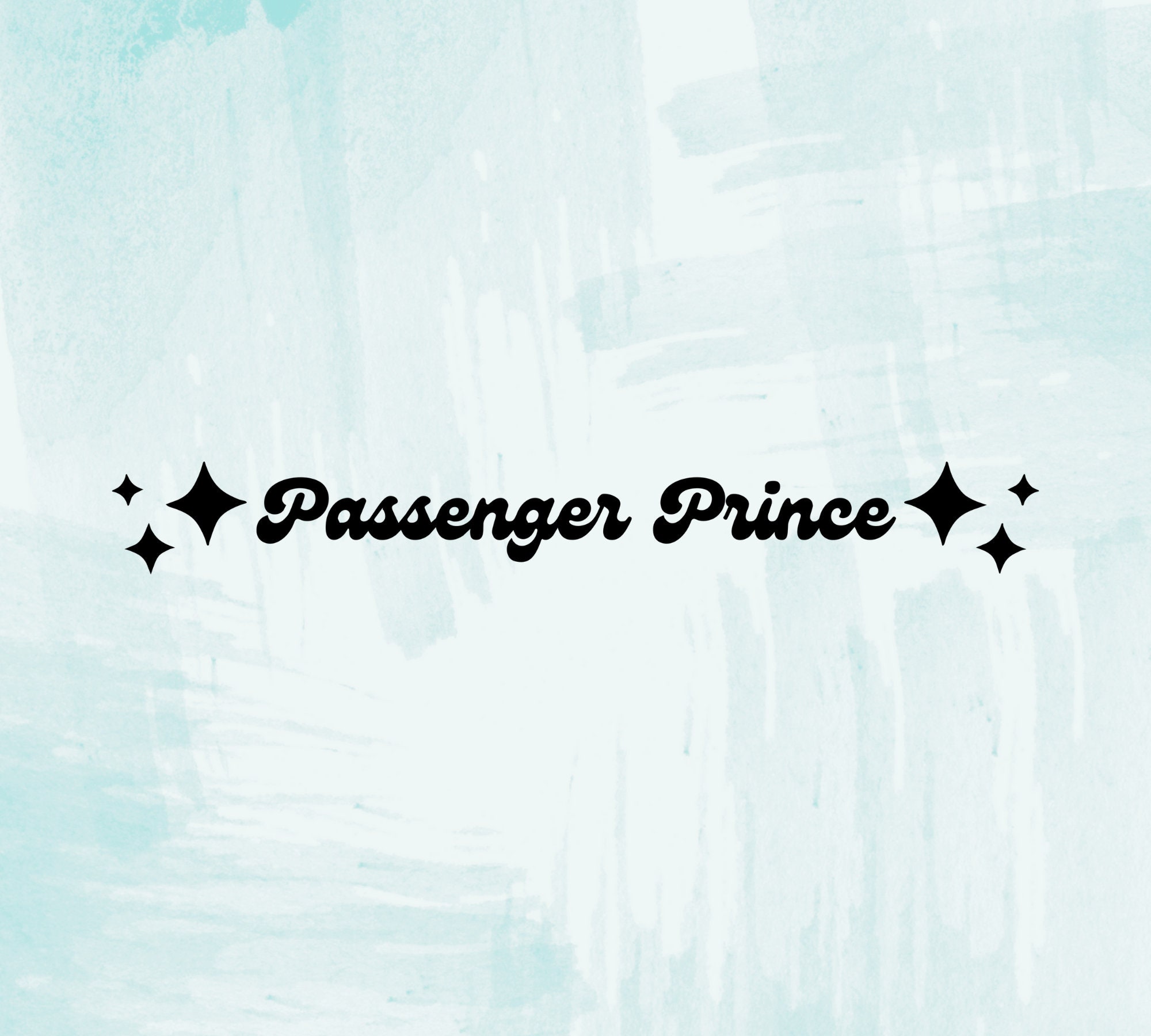 Passenger Prince Car Decal Car Accessories Trendy Cute - Etsy
