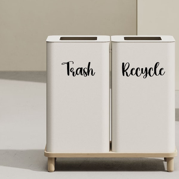 Trash Can Decal - Etsy