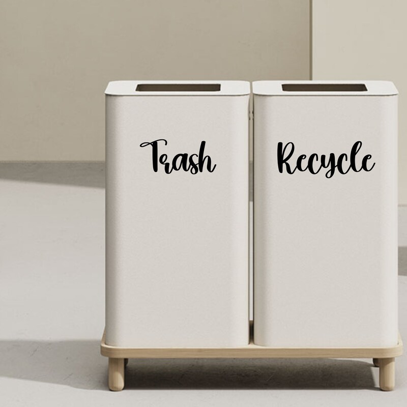 Trash Can Decal - Etsy