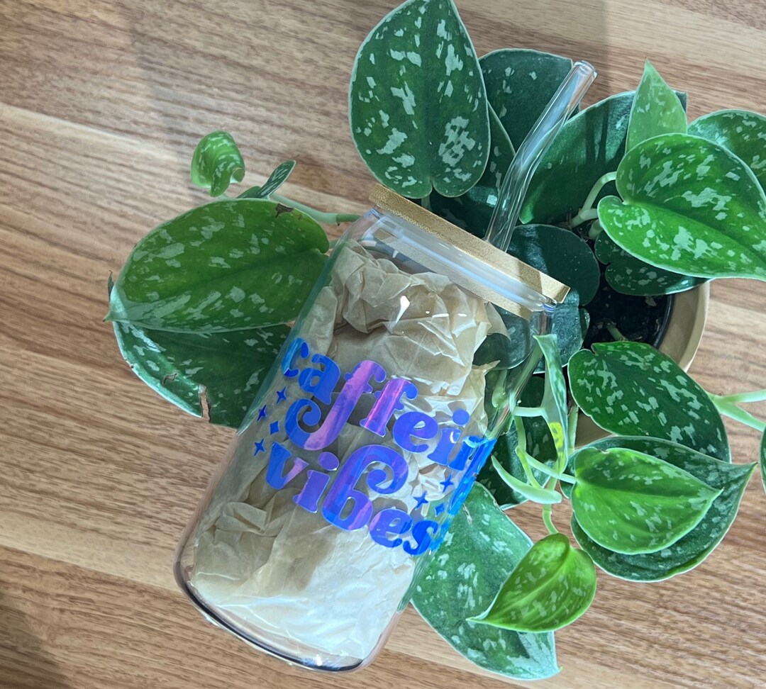 Caffeine Vibes Beer Can Glass Caffeine Addict Iced Coffee - Etsy