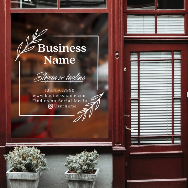 Salon Window Decal - Etsy