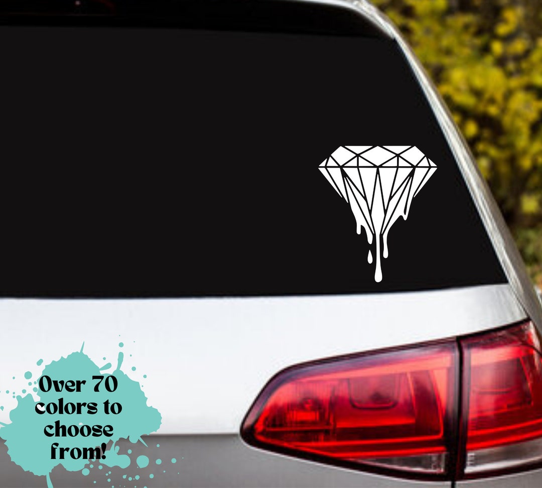 Diamond Drip Car Decal, Car Decal, Diamond, Vinyl Decal, Drippy, Laptop ...