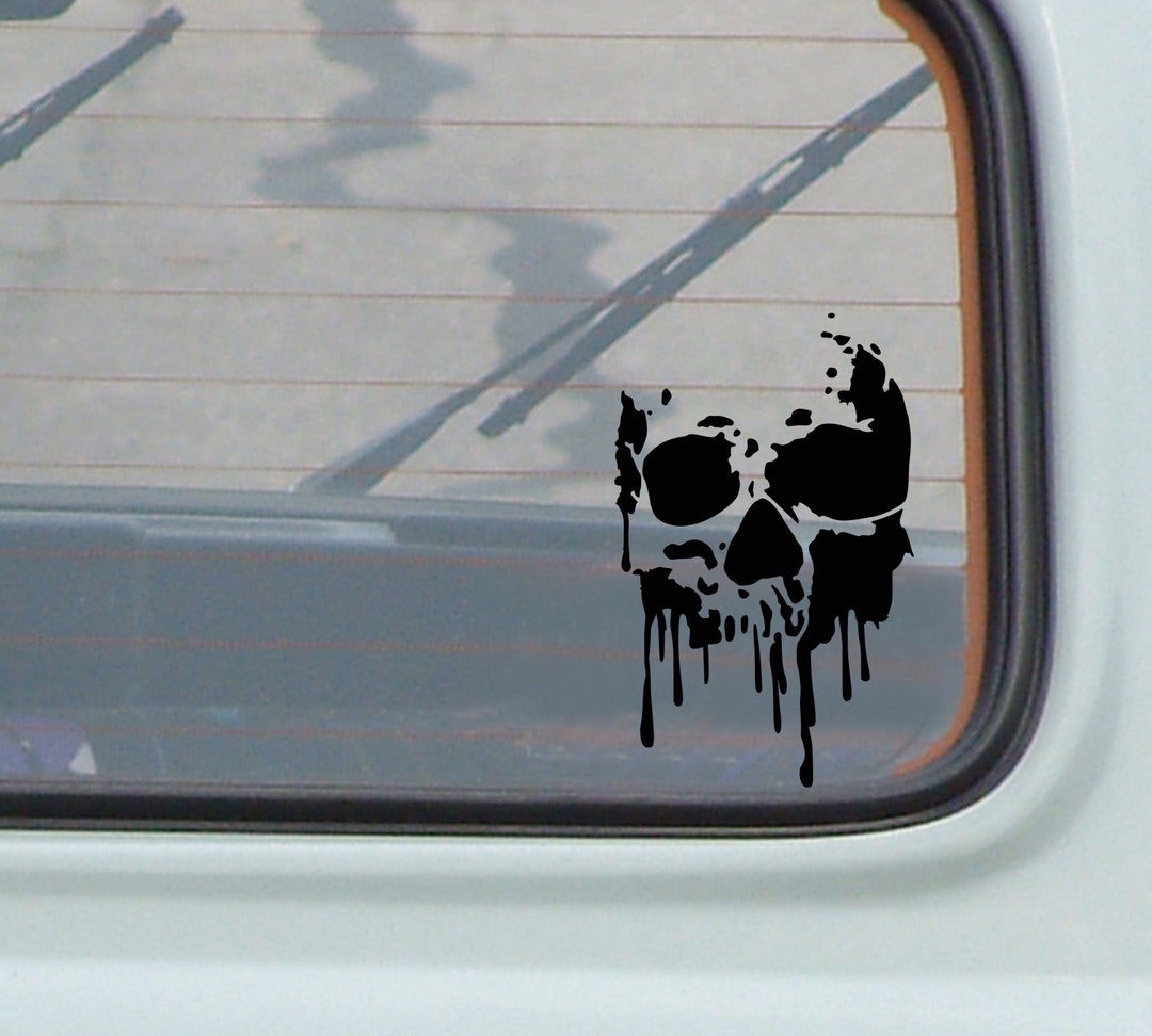 Drippy Skull Decal Skull Drippy Car Decal Vinyl Decal - Etsy