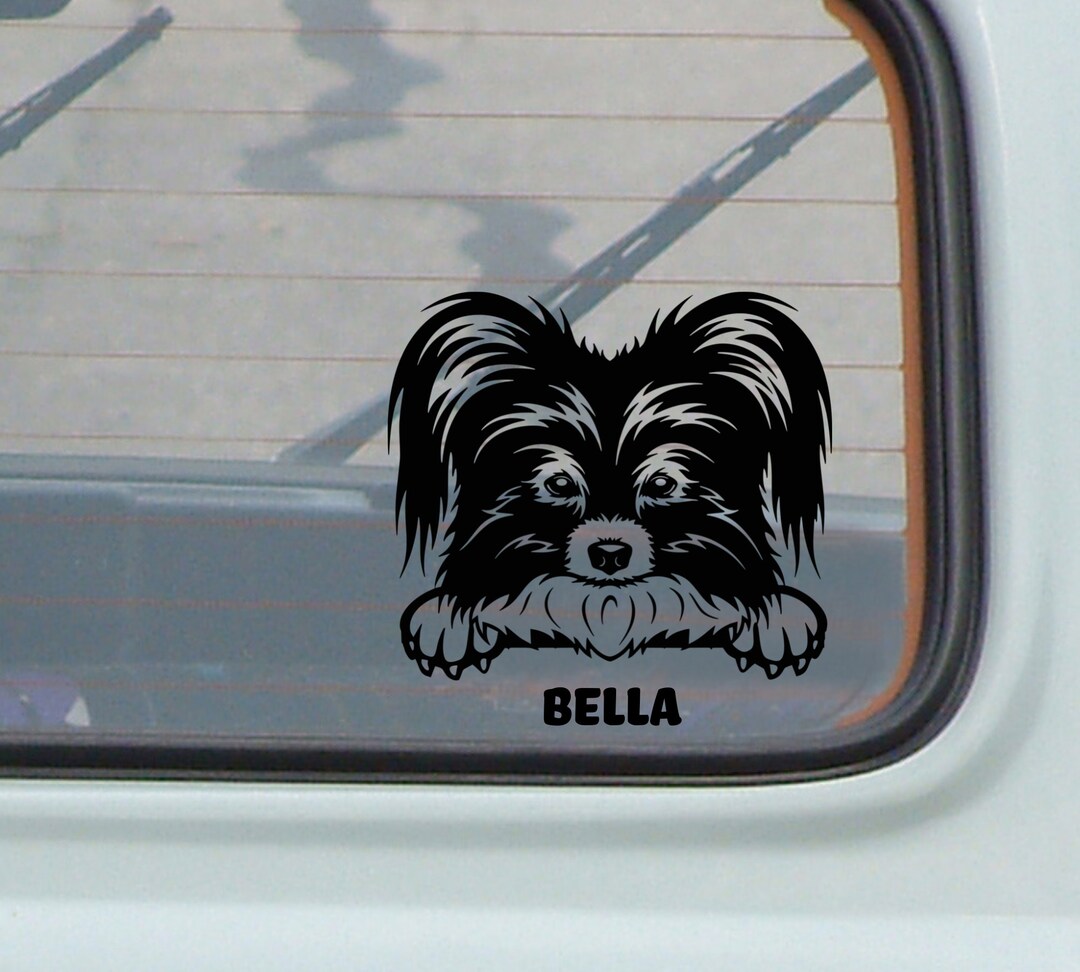 Custom Papillon Dog Decal: Personalized Vinyl Car Sticker - Etsy