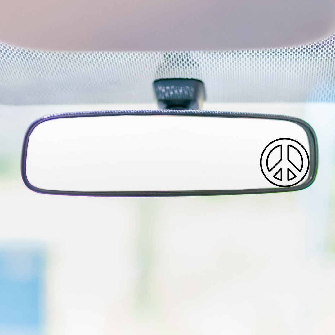 Peace Sign Decal, Rear View Mirror, Car Decal, Vinyl Decal, Tiny, Small ...