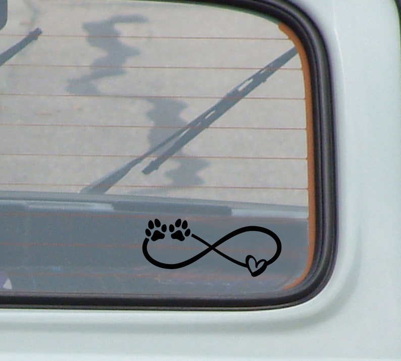 Paw and Heart Infinity Symbol Car Decal Vinyl Decals Trendy - Etsy