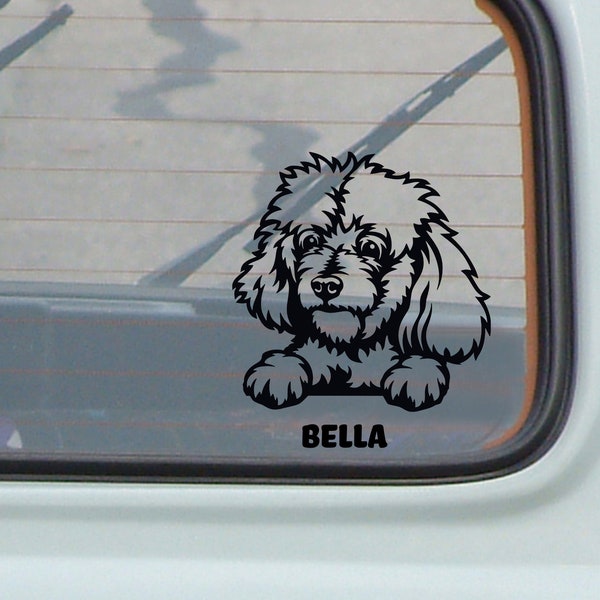Poodle Vinyl Car Stickers - Etsy
