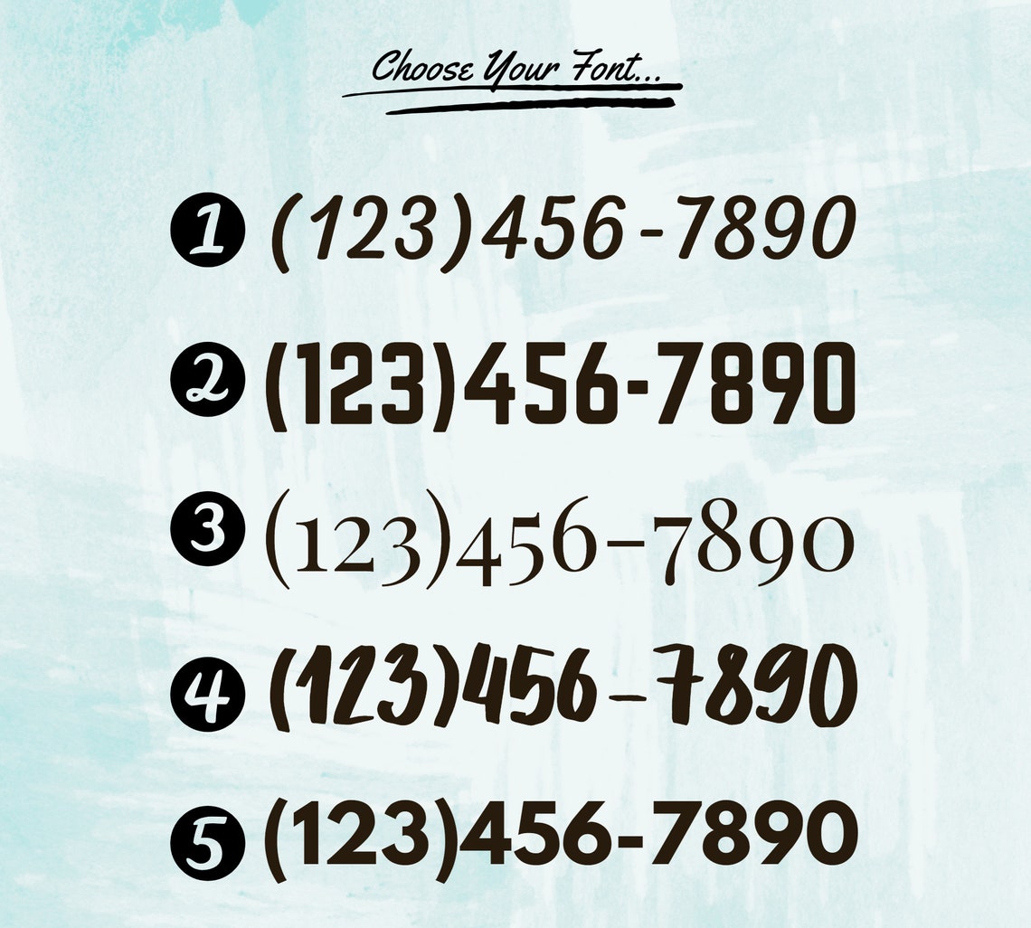 Personalized Business Phone Number Decal Business Window - Etsy