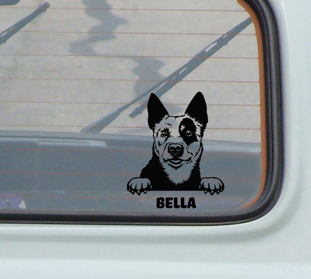 Australian Cattle Dog Custom Name Vinyl Decal: Car, Laptop, Hydroflask ...