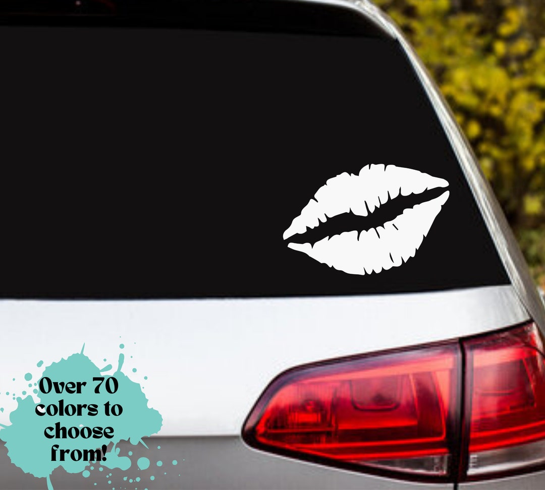 Lips Car Decal, Lips, Car Decal, Vinyl Decal, Laptop, Hydroflask, Phone ...