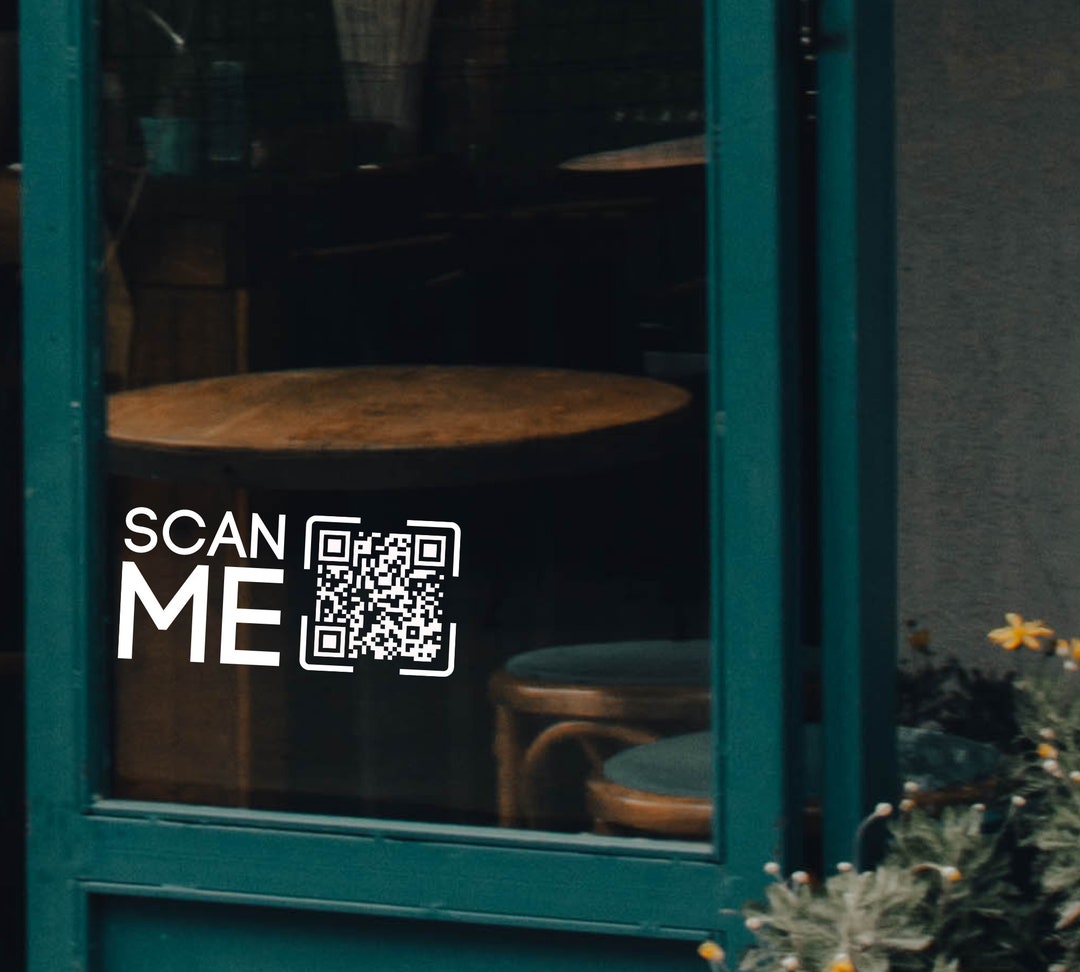 Personalized Qr Code Decal, Custom Window Qr Code, Storefront Qr Code ...