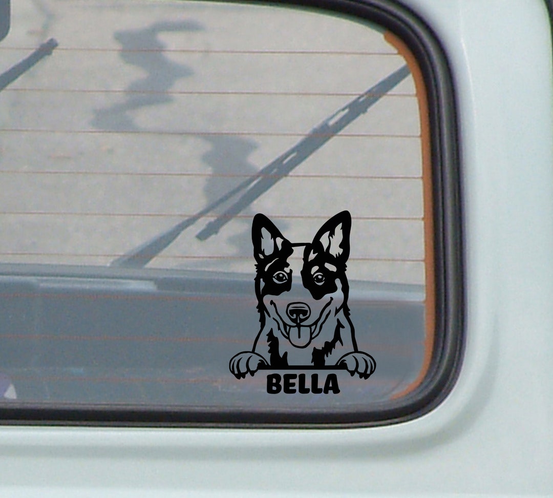 Blue Heeler Dog Decal: Custom Name Vinyl Sticker - Etsy
