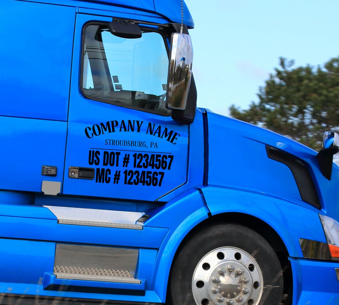 Us Dot Numbers Decal, Trucking Company Decal, Trucking Company Vinyl ...