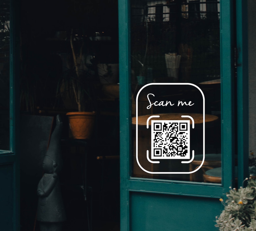 Personalized Qr Code Decal, Custom Window Qr Code, Storefront Qr Code ...