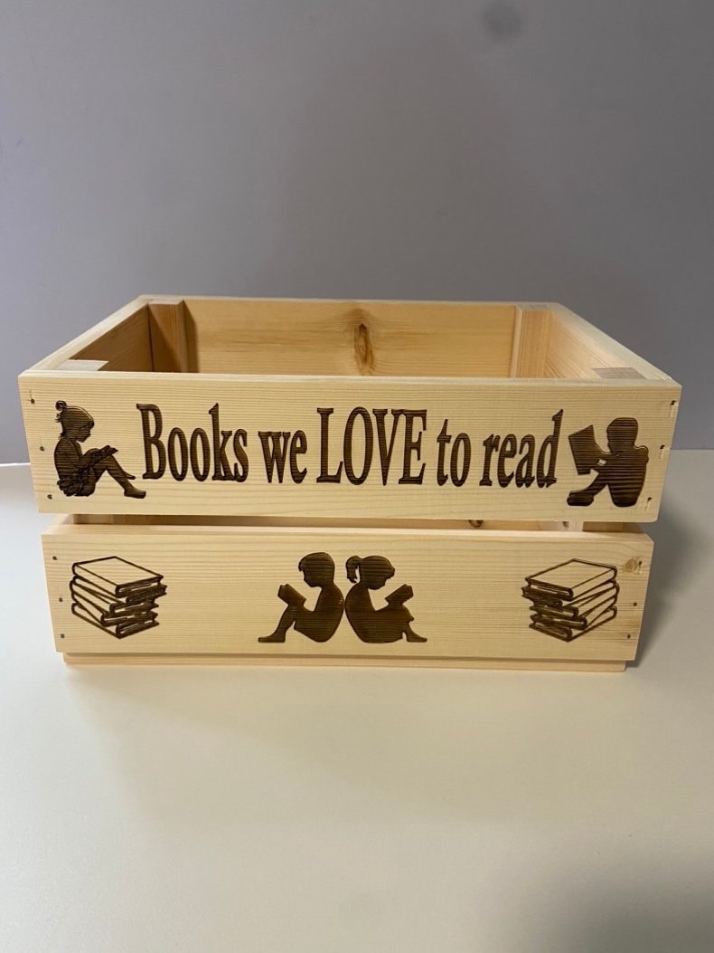 Wooden Book Crates - Etsy