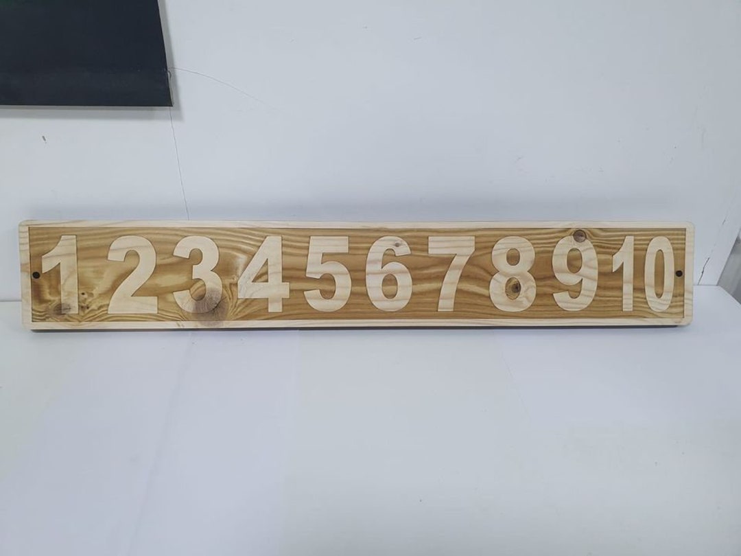 Large Wooden Number Line - Etsy