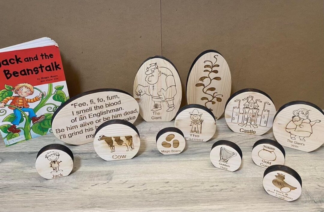 Jack and the Beanstalk Inspired Wooden Story Sack - Etsy