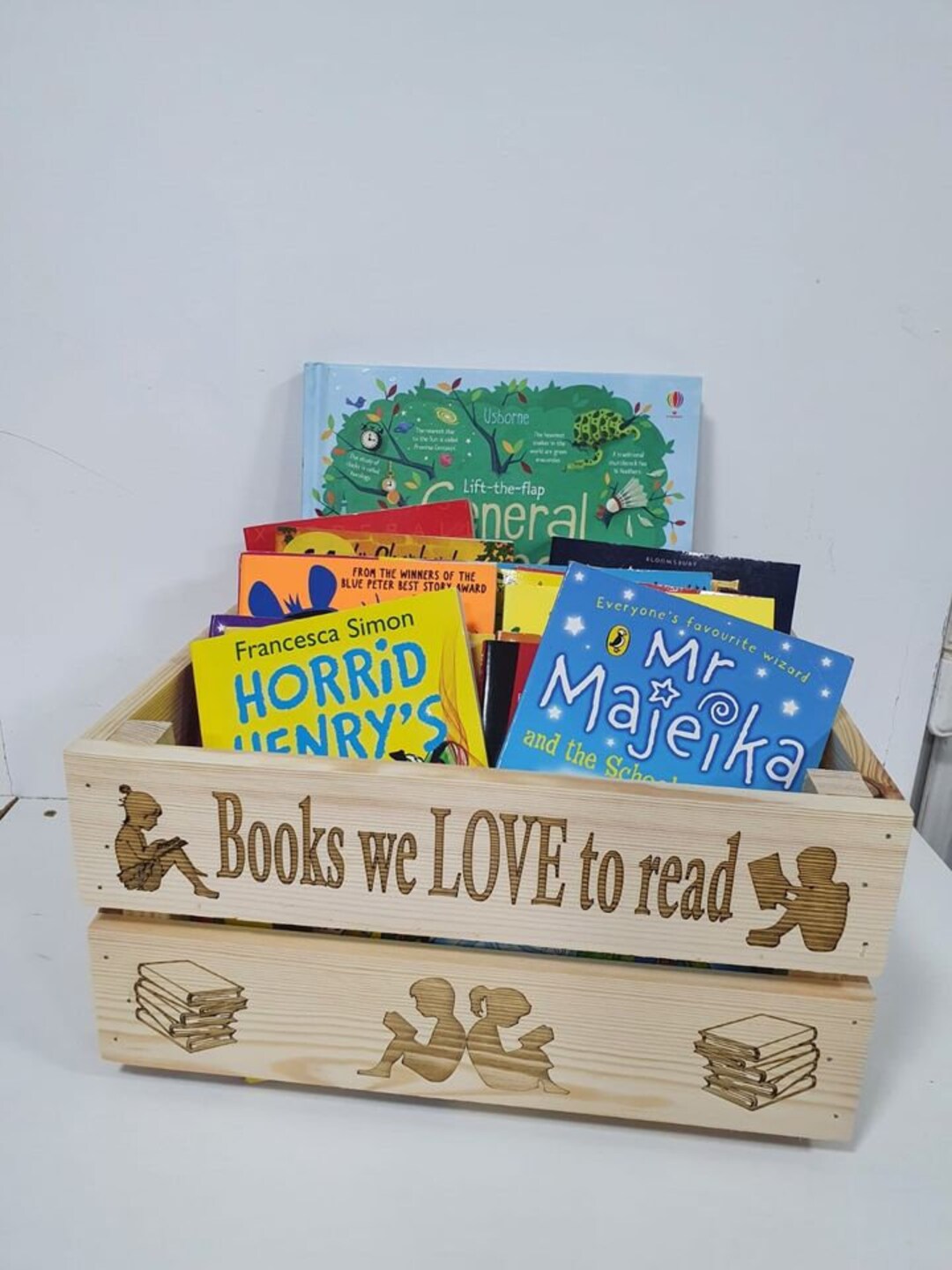 Wooden Book Crates - Etsy