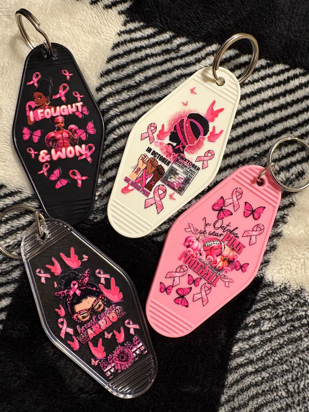 Pink Power: Inspirational Breast Cancer Keychains - Etsy