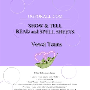Show & Tell Read and Spell Sheets - Etsy