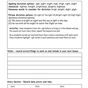 Show & Tell Read and Spell Sheets - Etsy