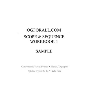 Orton Gillingham Based: Scope & Sequence Workbook 1 - Etsy