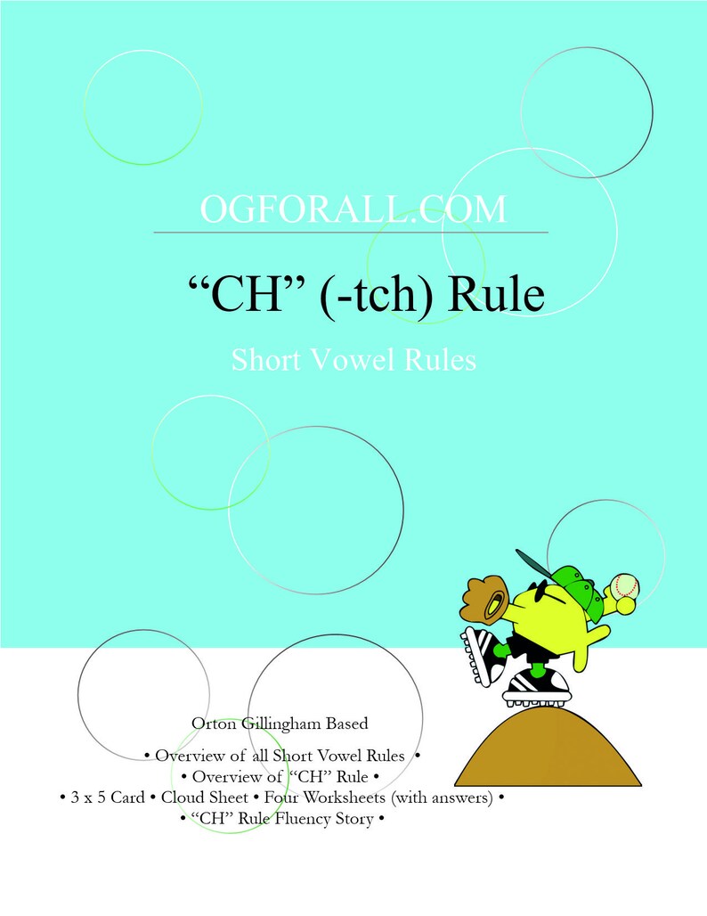 Orton Gillingham Based: Short Vowel Rules Bundle, FLOSS, K ck Rule, CH ...