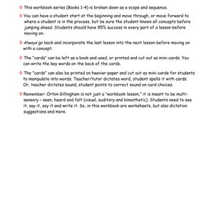 Orton Gillingham Based: Scope & Sequence Workbook 1 - Etsy