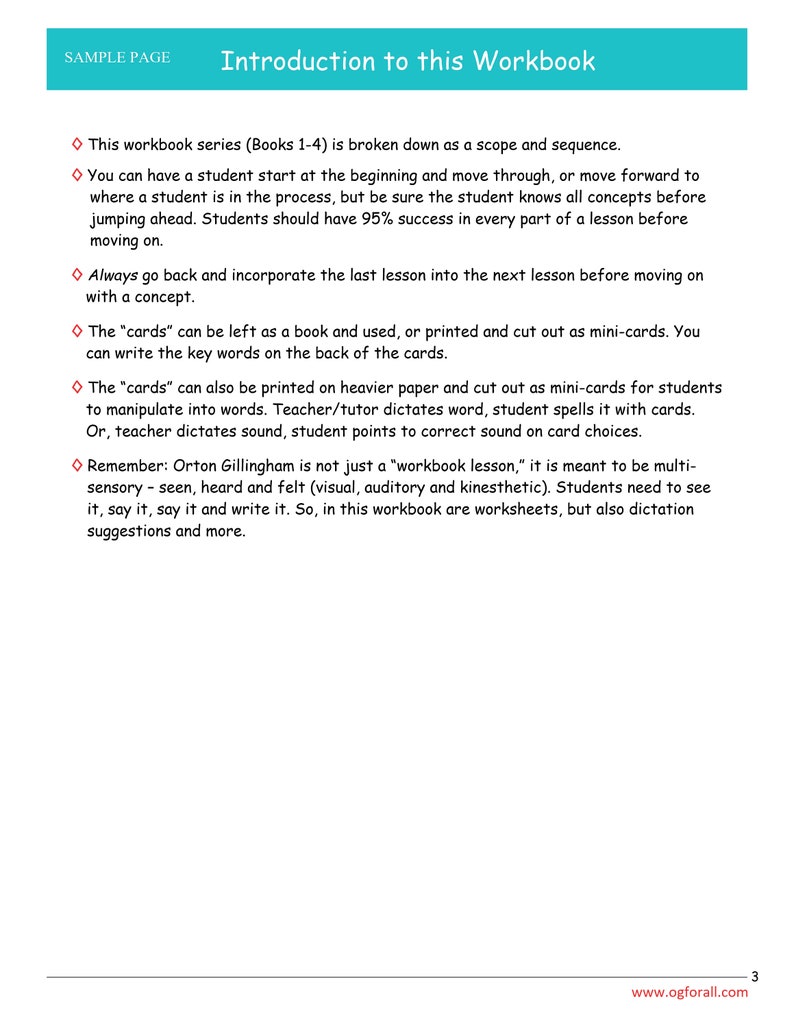 Orton Gillingham Based: Scope & Sequence Workbook 1 - Etsy Australia