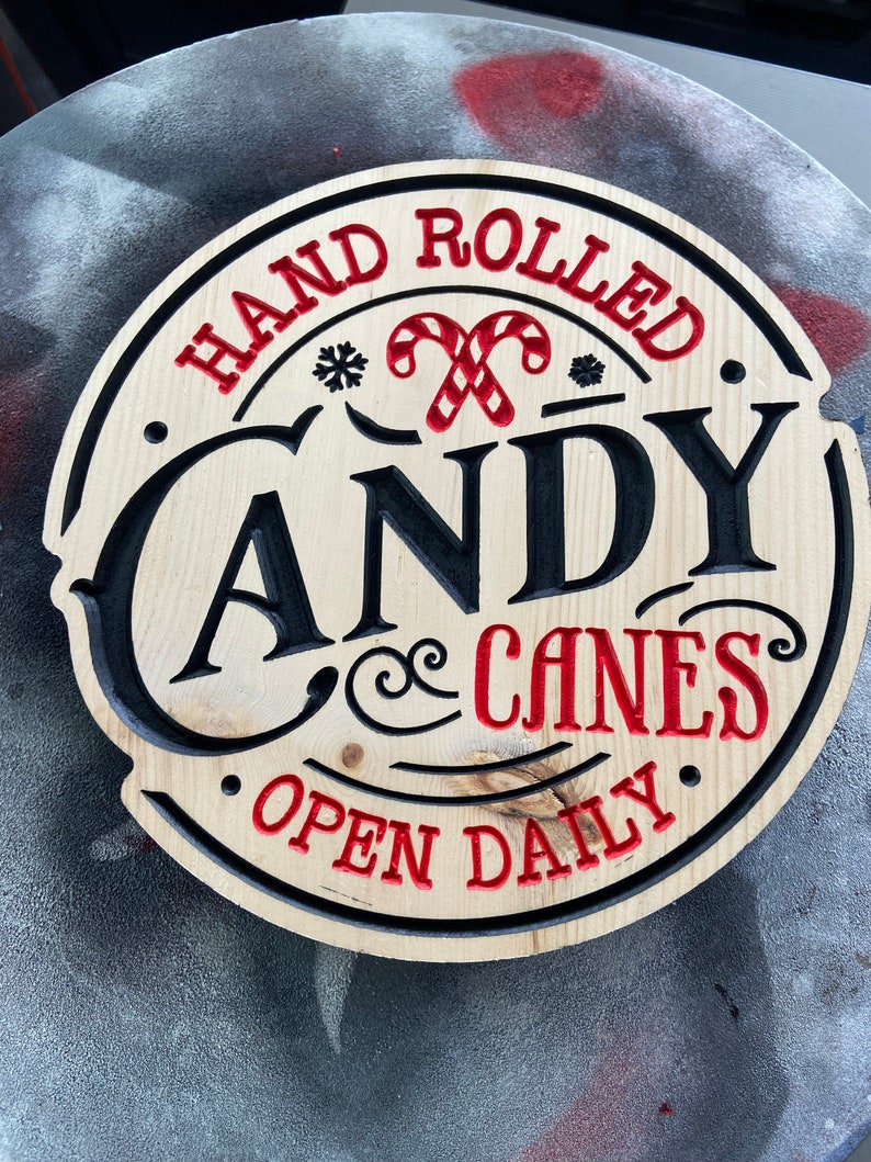 Candy Cane Sign - Etsy