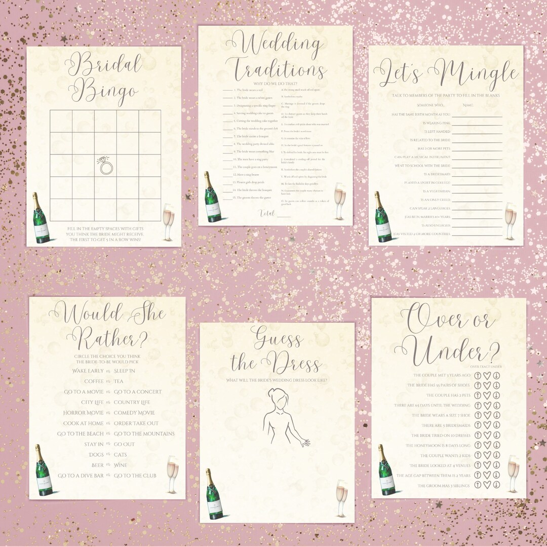Pop the Bubbly She Found Her Hubby! Petite Style Game Bundle Set ...