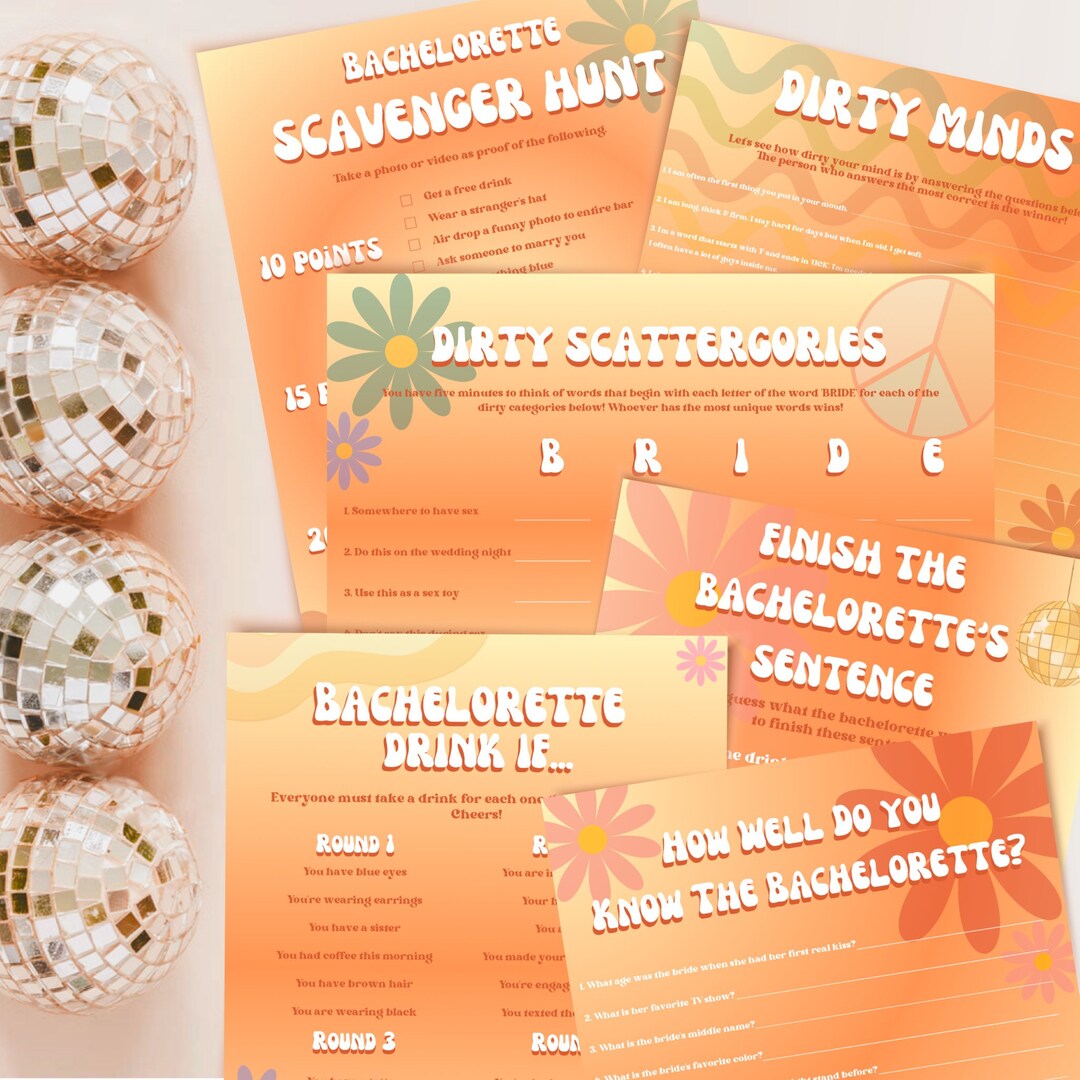 Dazed and Engaged Set of 6 Printable Bachelorette Party Game Bundle ...