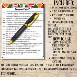 Black History Month Trivia Game, Black History Month Quiz, African ...