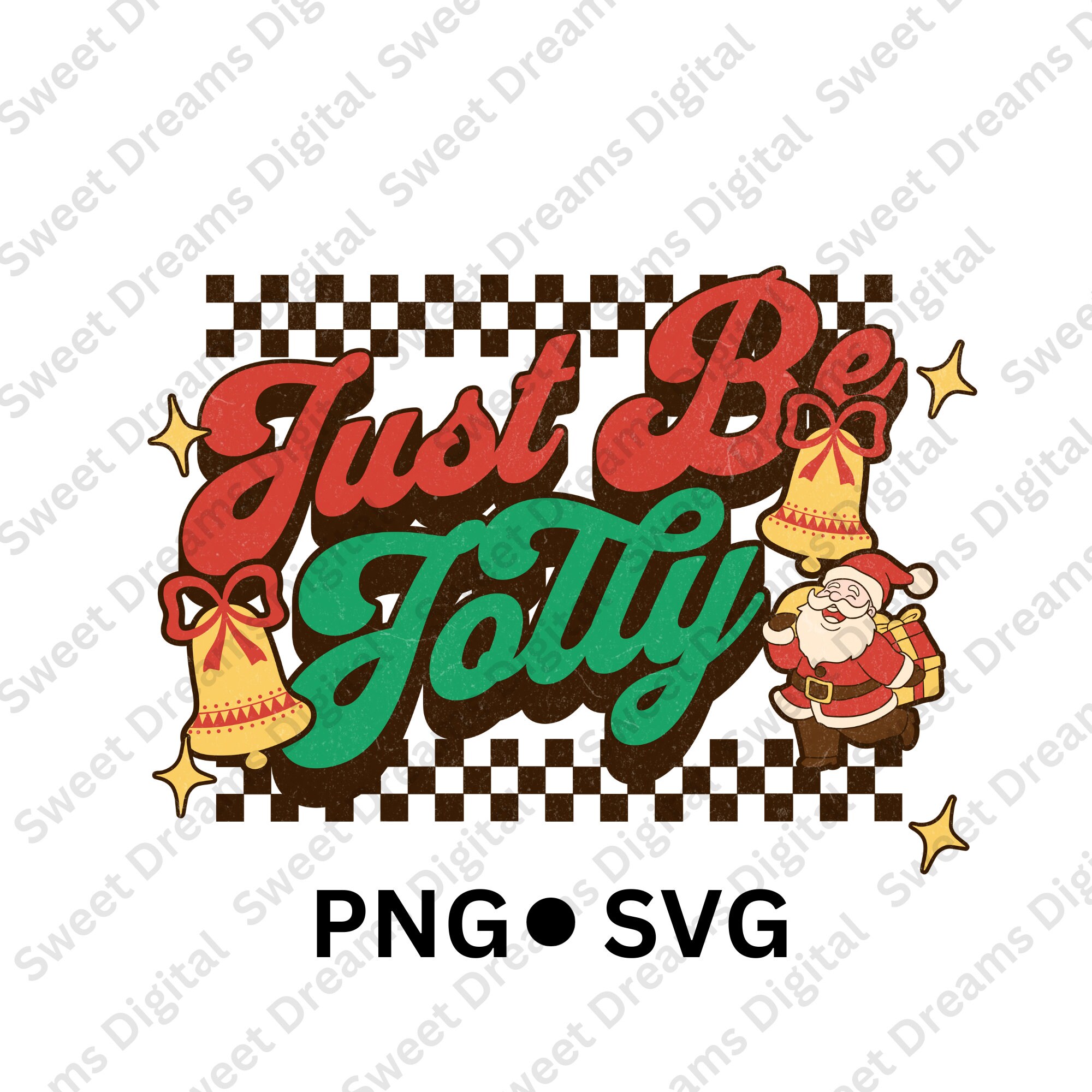 Just Be Jolly SVG Retro Christmas SVG Groovy Christmas PNG - Etsy