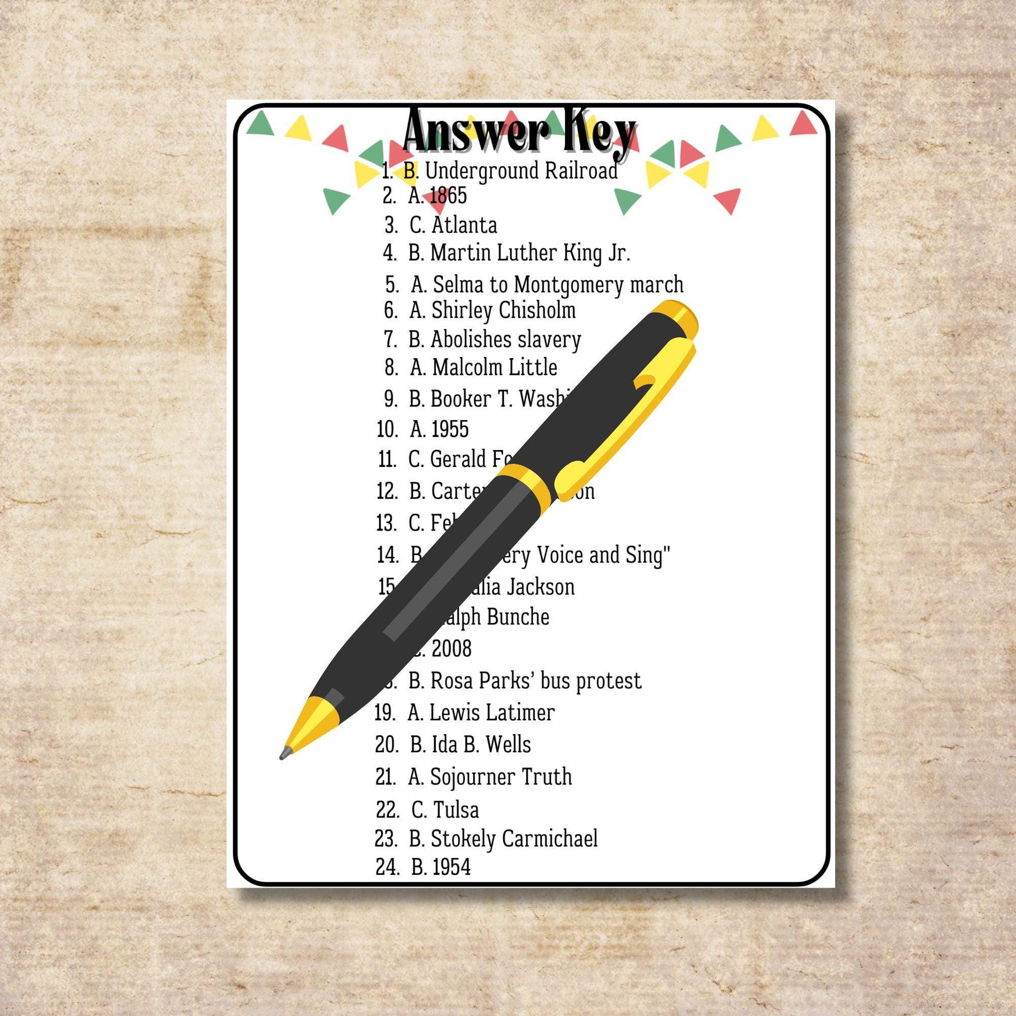 Black History Month Trivia Game, Black History Month Quiz, African ...