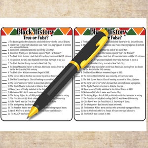 Black History Month Trivia Game, Black History Month Quiz, African ...