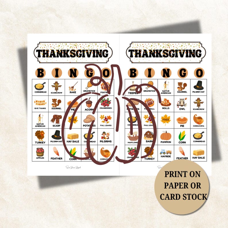 Thanksgiving Bingo, Thanksgiving Games, Family Game Night, Classroom ...