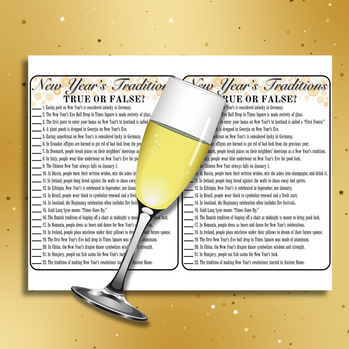 New Year Trivia Game, Printable New Year Games, New Year's Eve Game ...