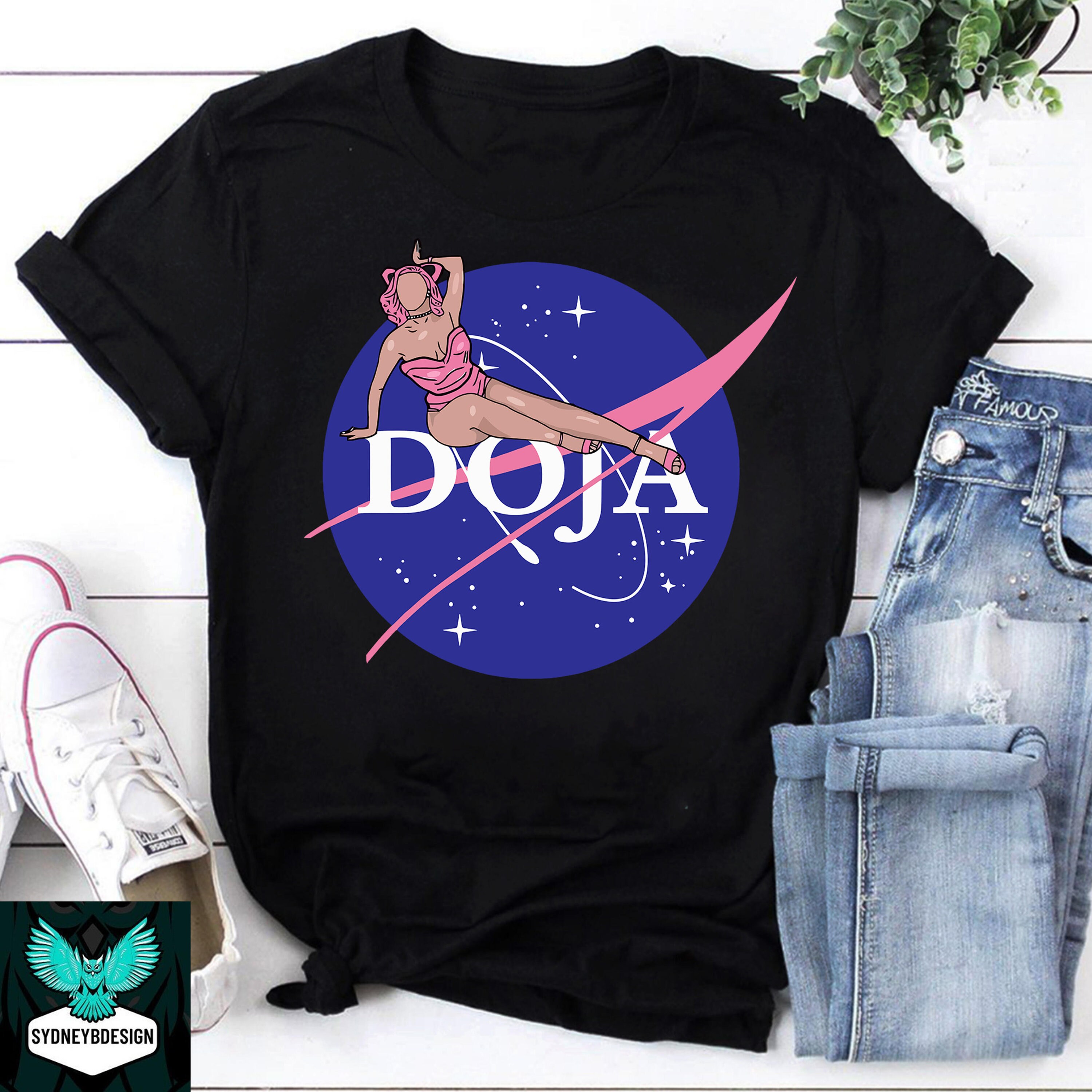 Blue Dojja Doja Cat Nasa Vintage T-shirt, Zandile Dlamini Shirt, Doja ...
