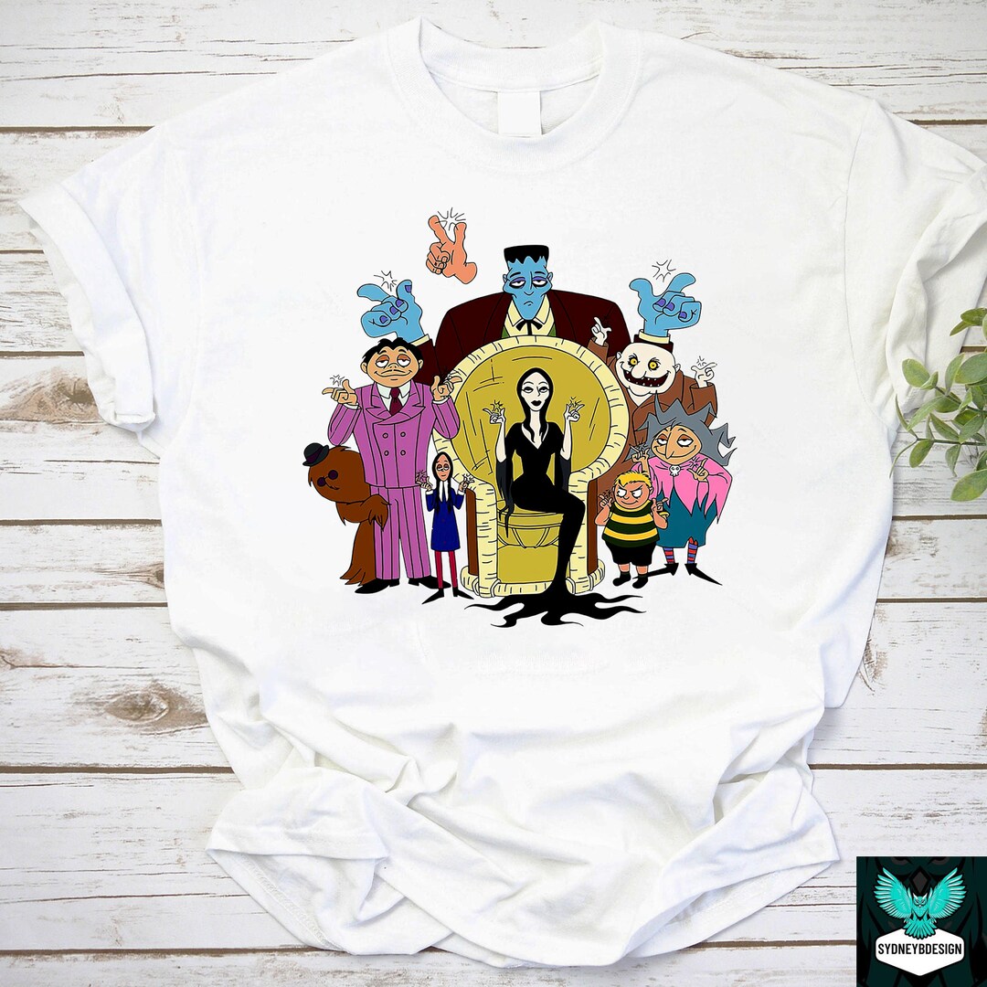 The Adams Family Cartoon Halloween Vintage T-shirt, Addams Family Shirt ...