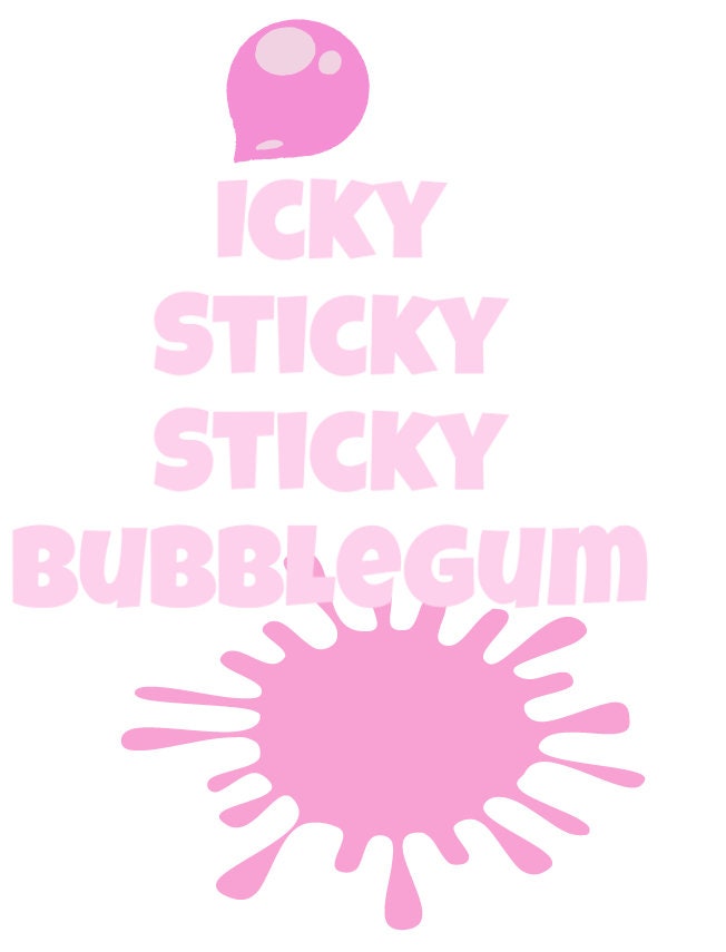 Icky Sticky Bubblegum Vector Image Instant Download SVG, PNG, EPS, Dxf ...