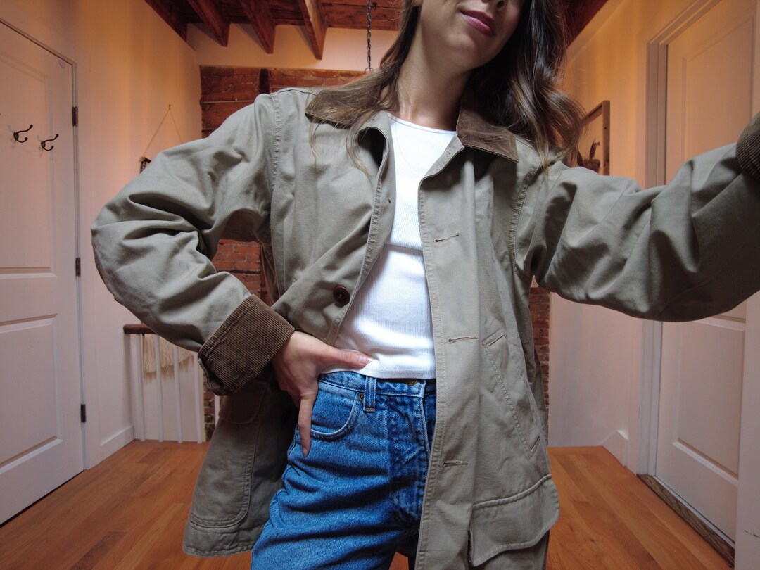 L.L. Bean Women's Adirondack Barn Coat Dark Khaki Large - Etsy