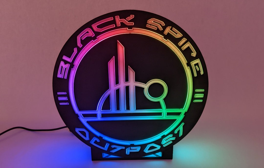Black Spire Outpost Sign / Light Star Wars Galaxy's Edge Inspired - Etsy