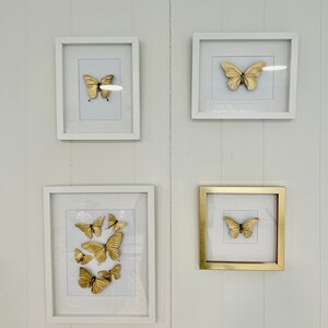 Butterfly Art - Framed Butterflies - Gold Painted Butterflies - Nature ...