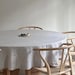 Large White Round 100% Linen Tablecloth. Extra Wide 80" (200cm), 90 ...