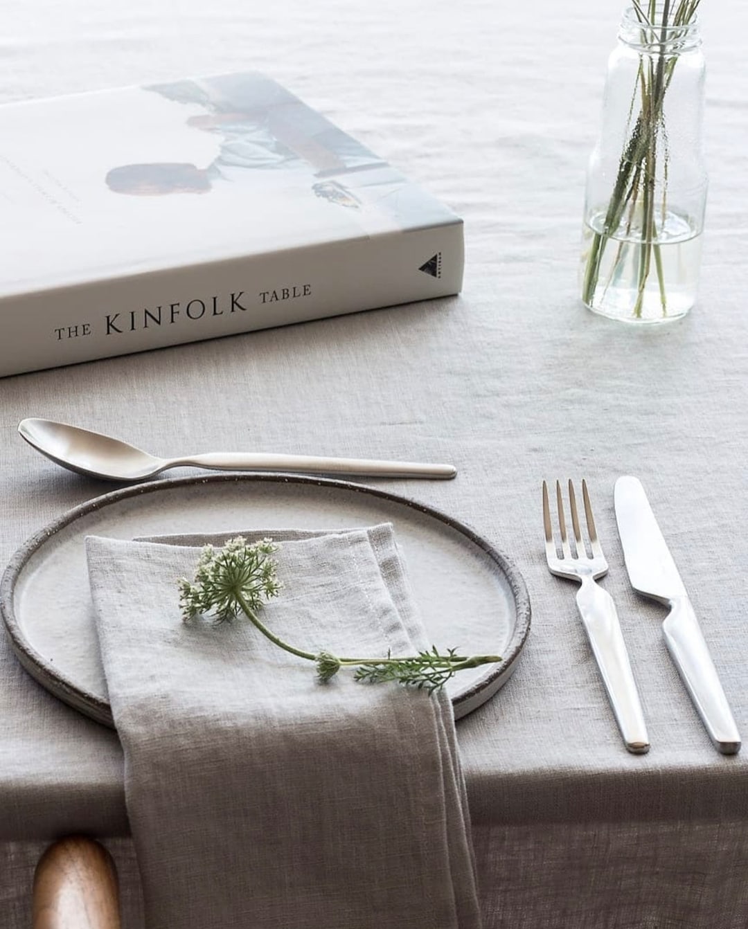 Light Gray Linen Napkins Set (2,4,6,8). Elegant Casual Dinner Lunch ...