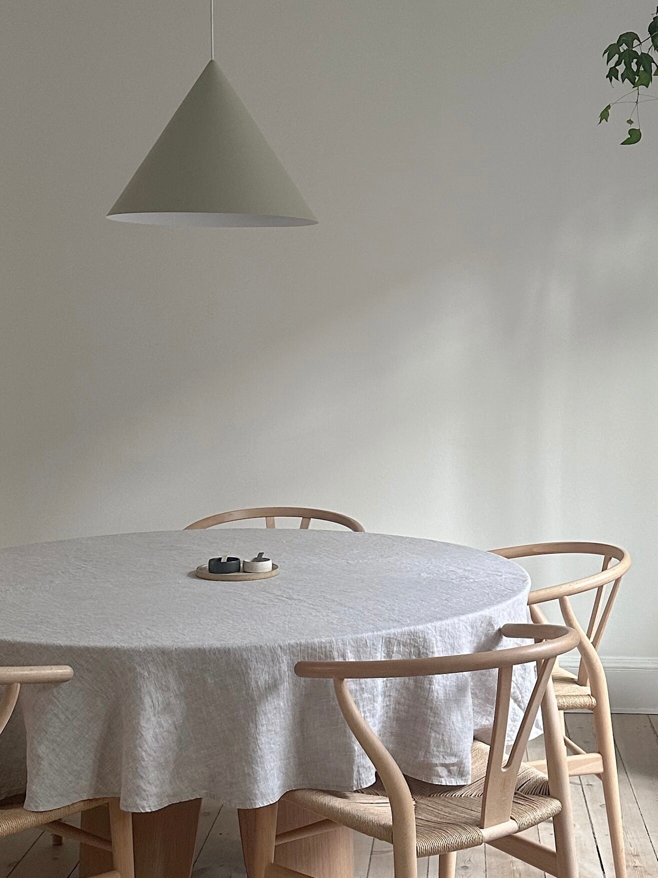 Custom Made Extra Large Round Tablecloth. Stonewashed Linen. Wide 80 ...