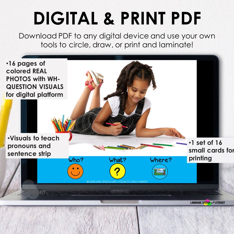 Speech Therapy Real Photos With WH Questions Visuals to Increase MLU ...