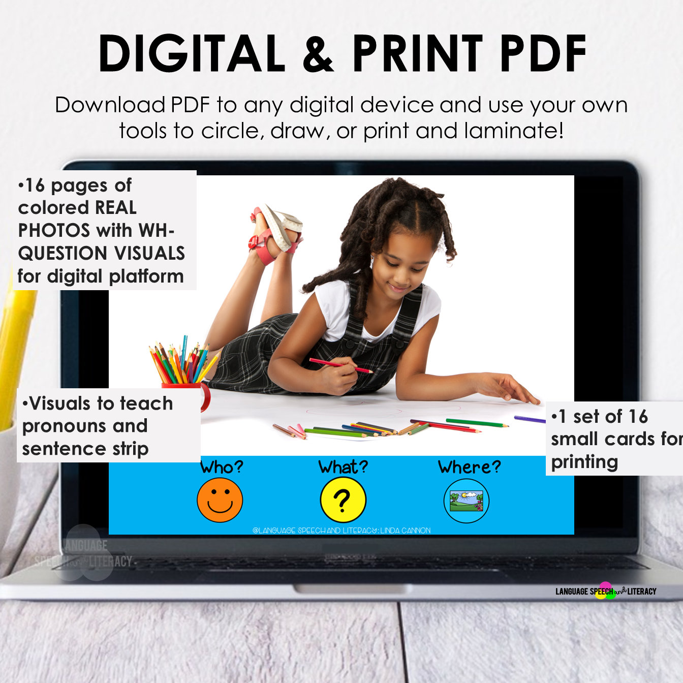 Speech Therapy Real Photos With WH Questions Visuals to Increase MLU ...